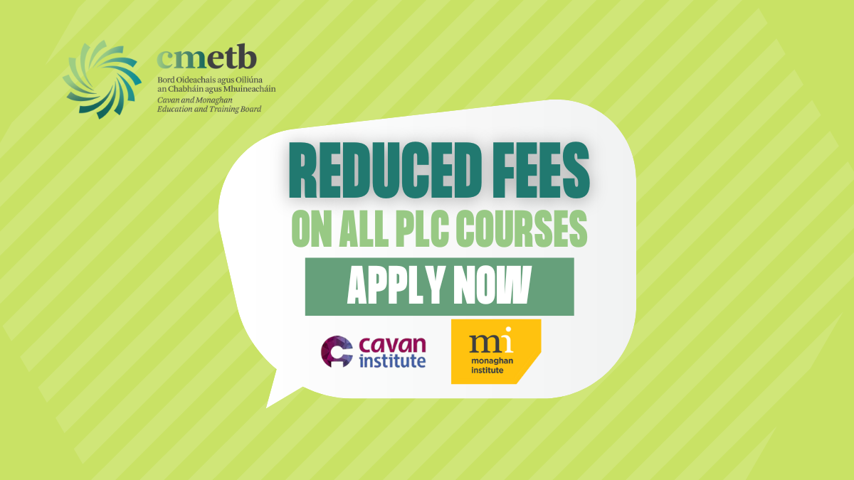 CMETB announces major reduction in course fees for all PLC courses ...